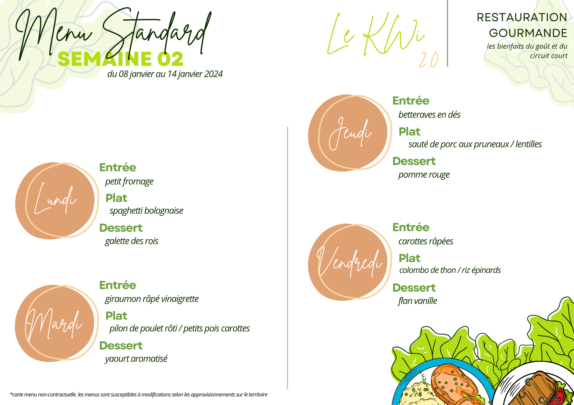 Menu - Collège-Lycée Séminaire Collège Sainte-Marie